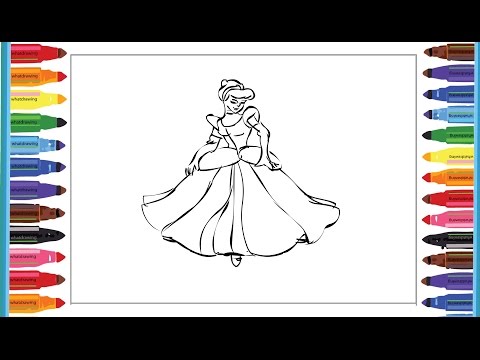 Disney Princess Drawing Pages to Color for Kids l Coloring Pages l Learn Colors