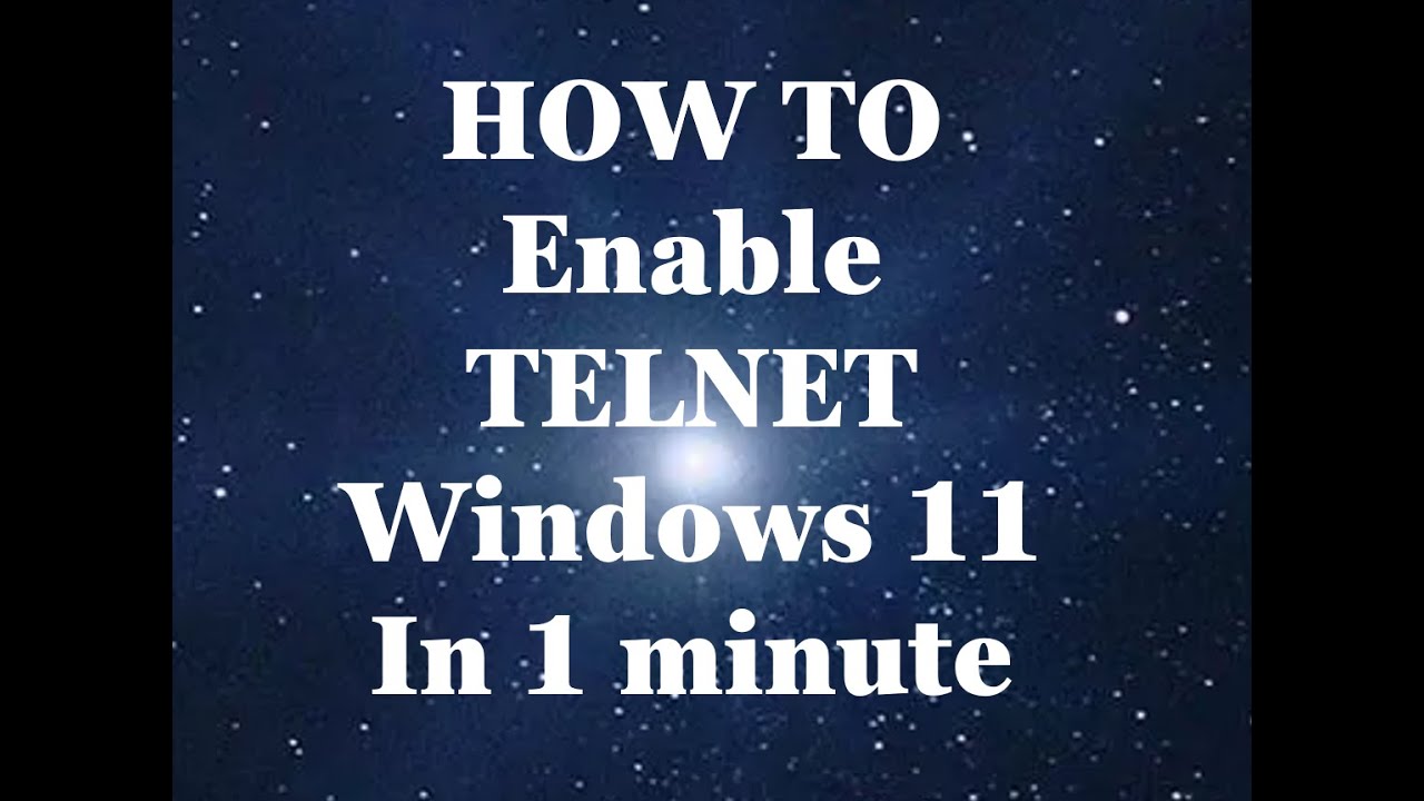 How to Telnet in Windows 11