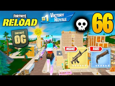 66 Elimination Solo Vs Squads Reload "Zero Build" Gameplay Wins (NEW Fortnite RELOAD Chapter 6 PC)