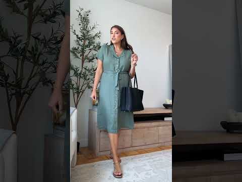 Quince Linen dresses try on #shoptherealdeal #shorts