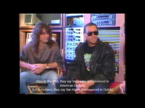 Van Halen 1990 speaking Dutch on TV show Die2InAmerika - with English subtitles (RARE!)