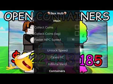 Container RNG [ Script ] Auto Collect Coin, Faster NPC Speed, Unlock Speed, Keyless, More 🔥