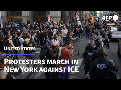 Protesters march in New York against immigration raids | AFP