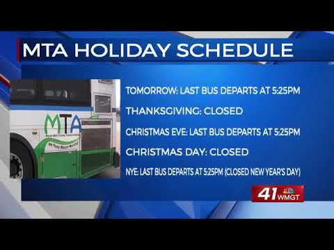 MTA announces 2020 holiday bus schedule
