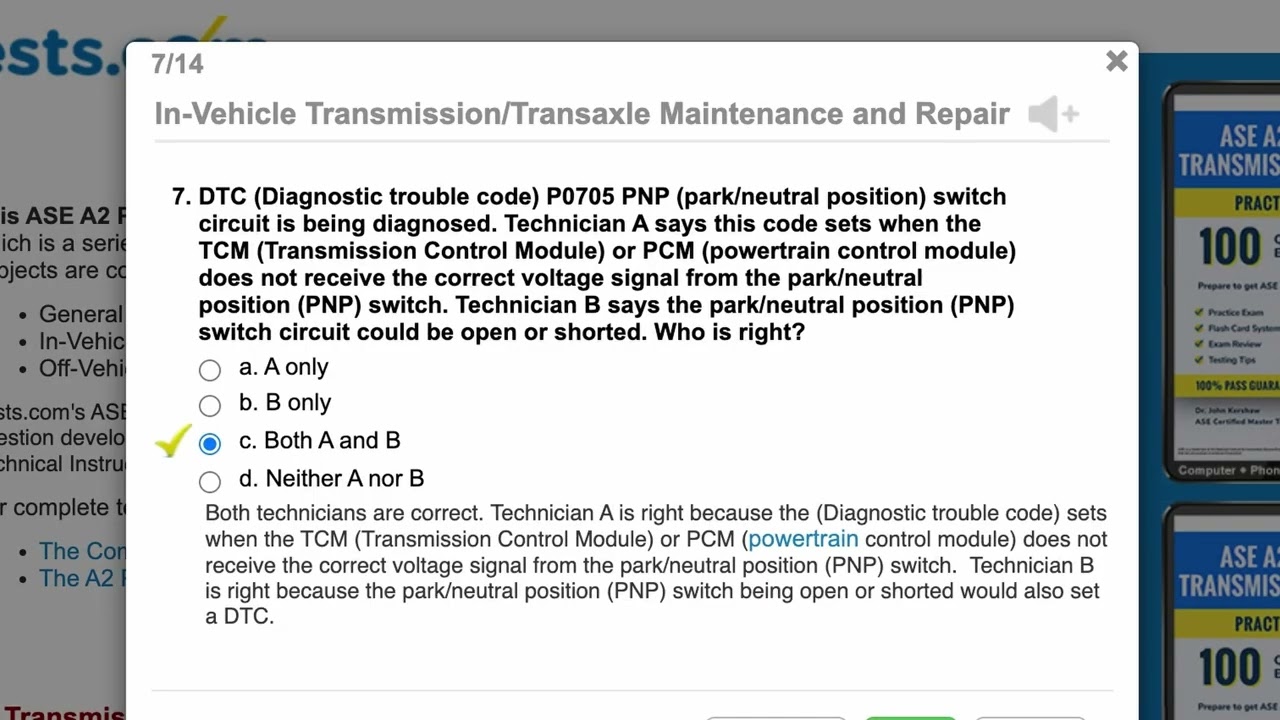 ASE A2 Practice Test