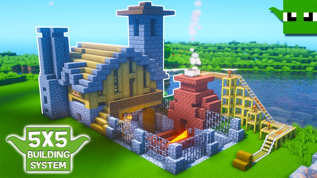 Minecraft | How to Build a Smelter's House [EASY 5x5 System] #ad ...