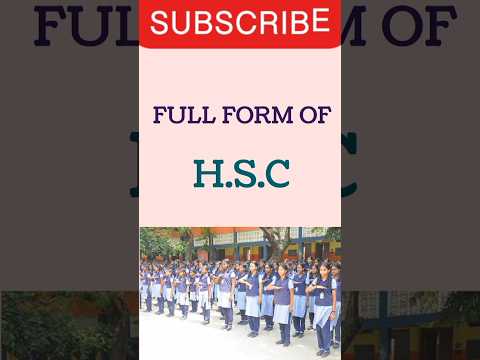 Full Form Of Hsc #hsc #knowledge #viral #video #status #fullform #education #yt #school #shorts