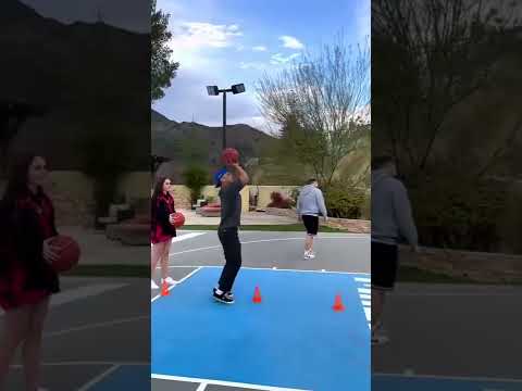 When Girl Beats Guys in Basketball Shootout😅
