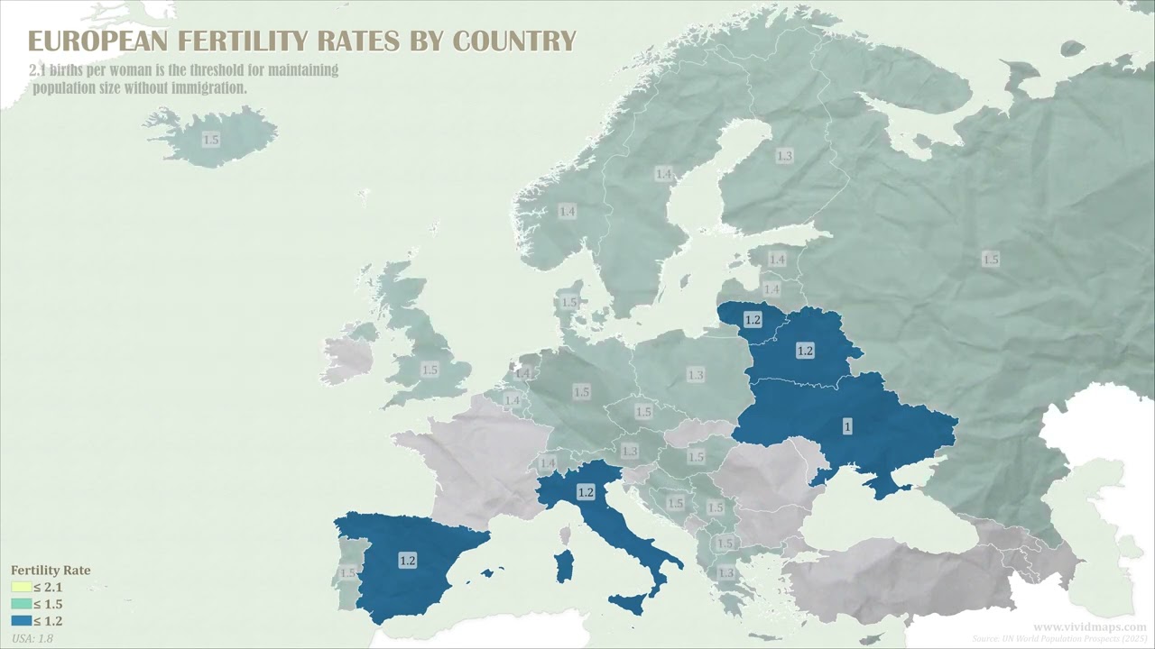 Europe's Vanishing Children: The Fertility Crisis Visualized