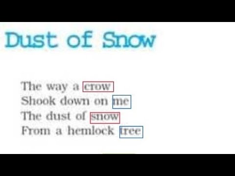 Class 10 - Dust of snow - Rhyme Scheme #shorts
