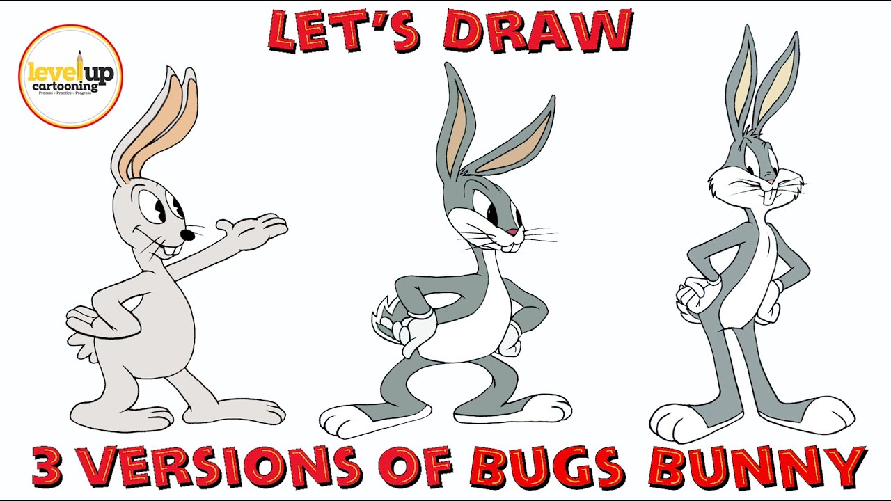 Let's Draw 3 Versions of Bugs Bunny