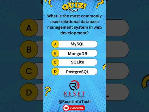 What is the most commonly used relational database management system in web development? #quiz