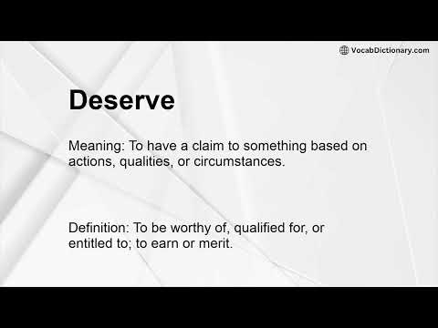 Deserve Meaning