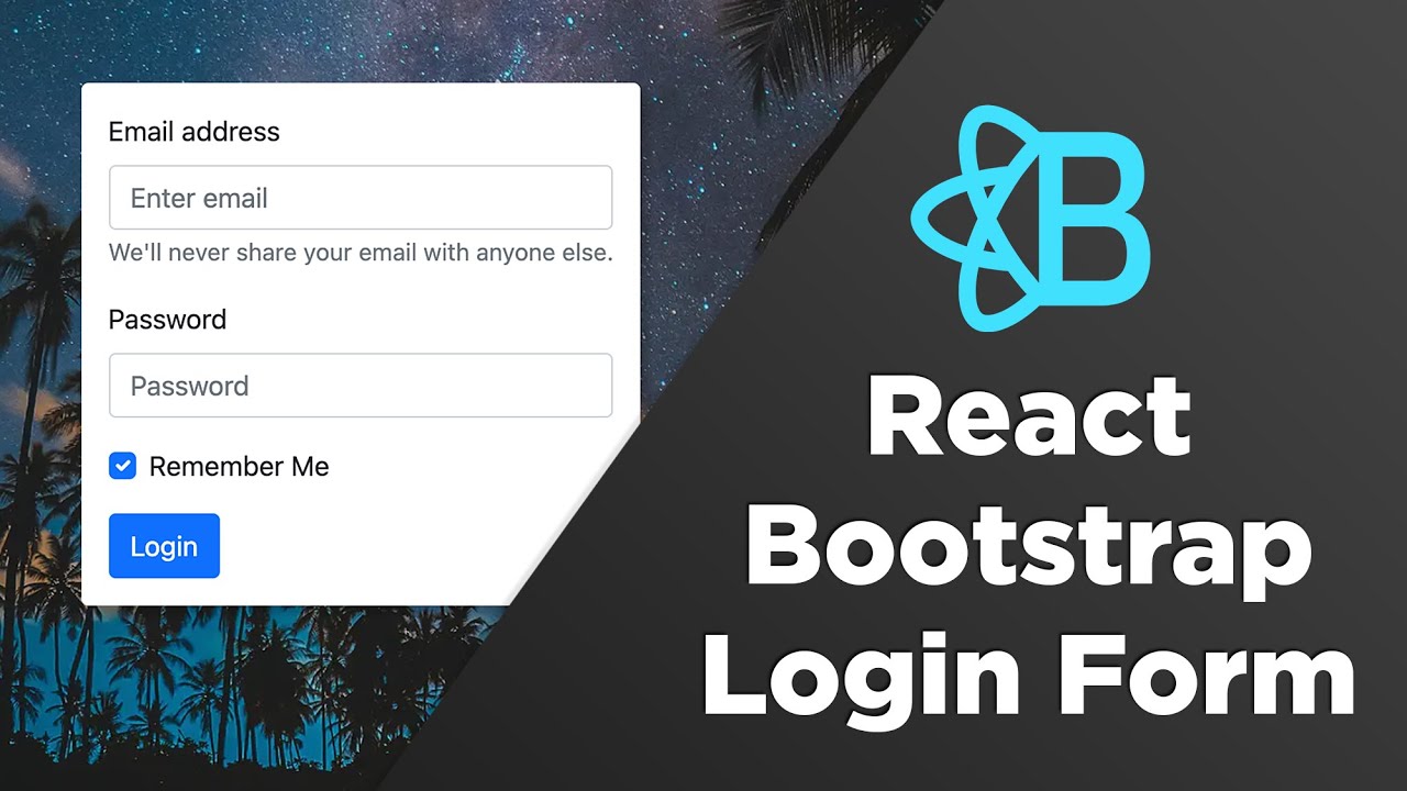 Responsive React Bootstrap Login Form