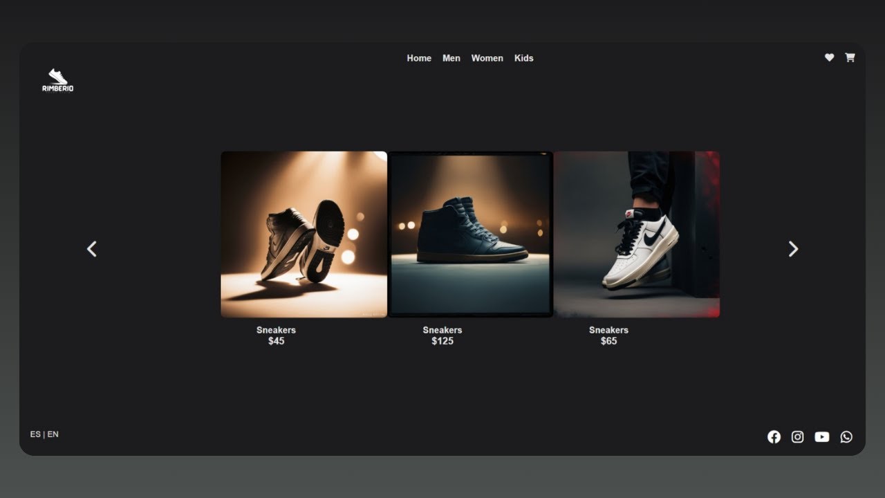 Responsive Sneaker Website Design Using HTML CSS And JavaScript