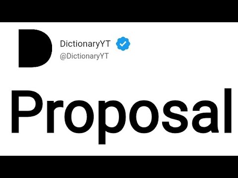 Proposal Meaning in English
