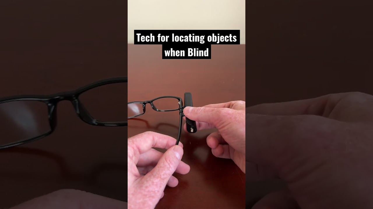 By asking the device “what is in front of me?” It audibly names the objects out loud #blind #tech