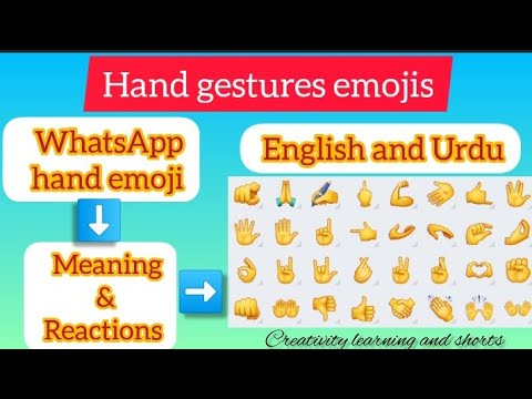 Hand gestures Emojis meaning in English and Urdu | @creativity learning and shorts