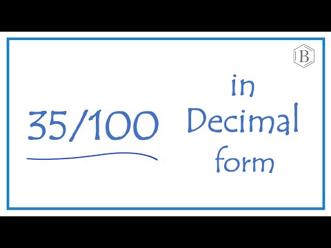 35/100 as a Decimal