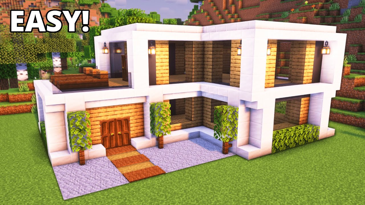 Minecraft BEST Modern House Tutorial🛠️ - Minecraft Builders