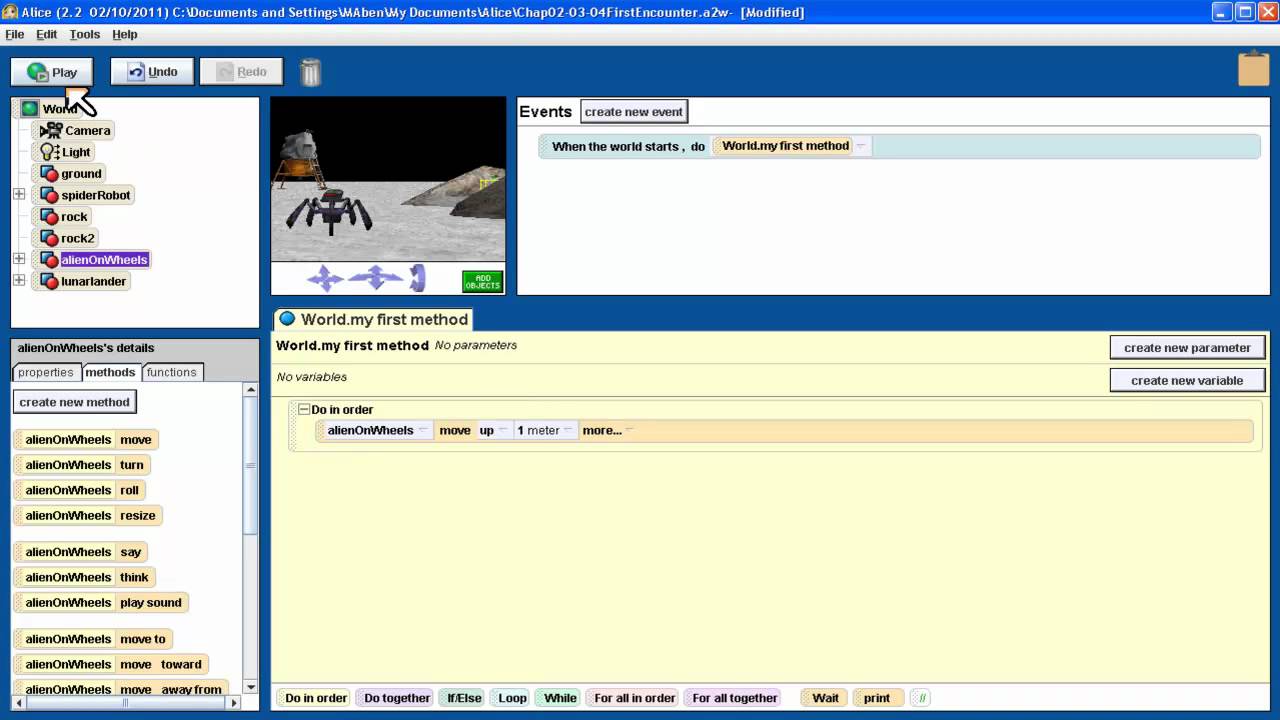 Alice: A First Program - Part 1