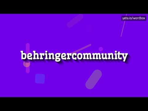 BEHRINGERCOMMUNITY - HOW TO SAY BEHRINGERCOMMUNITY?