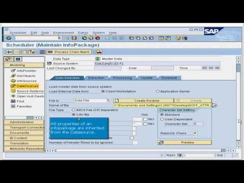 23. Creating and scheduling a master data infopackage in SAP BI / BW