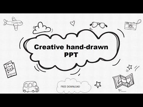 Creative cartoon pencil hand drawn | Template Powerpoint free download
