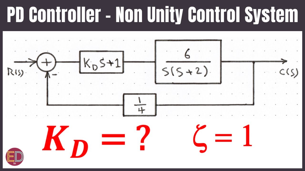 PD Controller in Non-Unity Control System Solved Problem, Proportional Derivative PD Controller