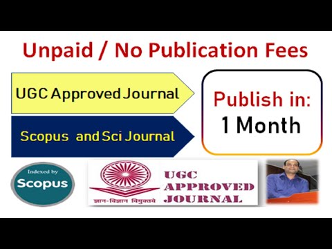 Free UGC ,Scopus and Sci Journals | in 30 Days | Fast Publication #fastugcjournals