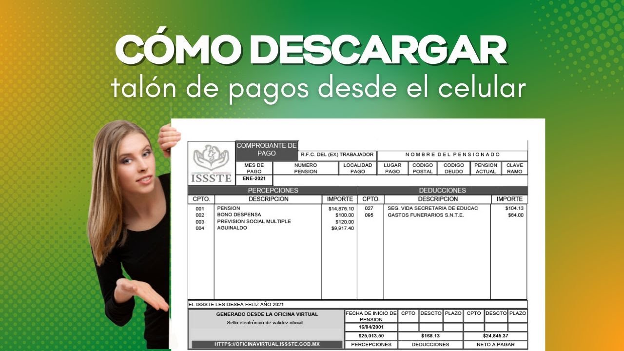 Paso a paso, descarga tu talón de pagos | Pensiones ISSSTE
