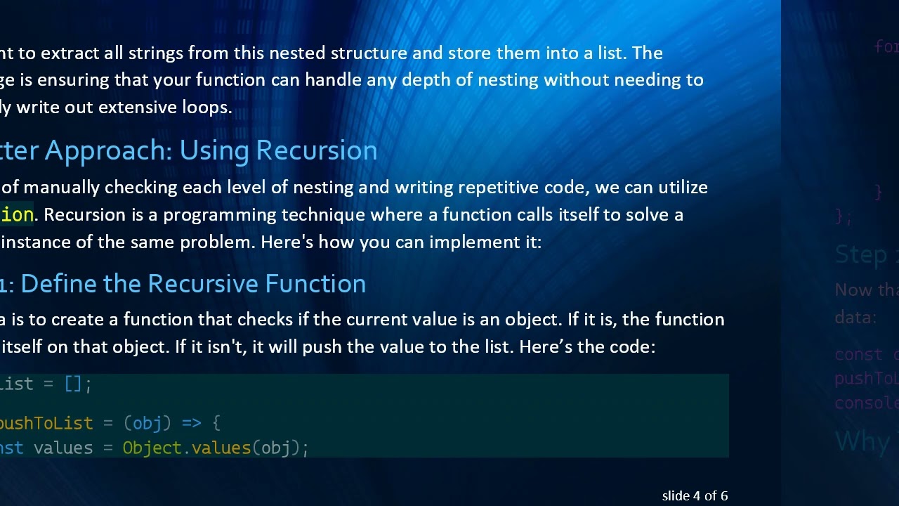 How to Efficiently Extract Values from a Nested JSON Object in JavaScript using a recursive function