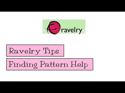 Ravelry Tips - Finding Pattern Help