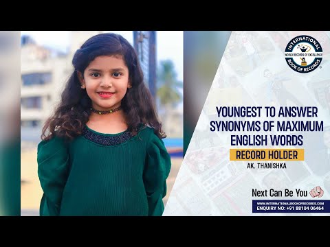 YOUNGEST TO ANSWER SYNONYMS OF MAXIMUM ENGLISH WORDS
