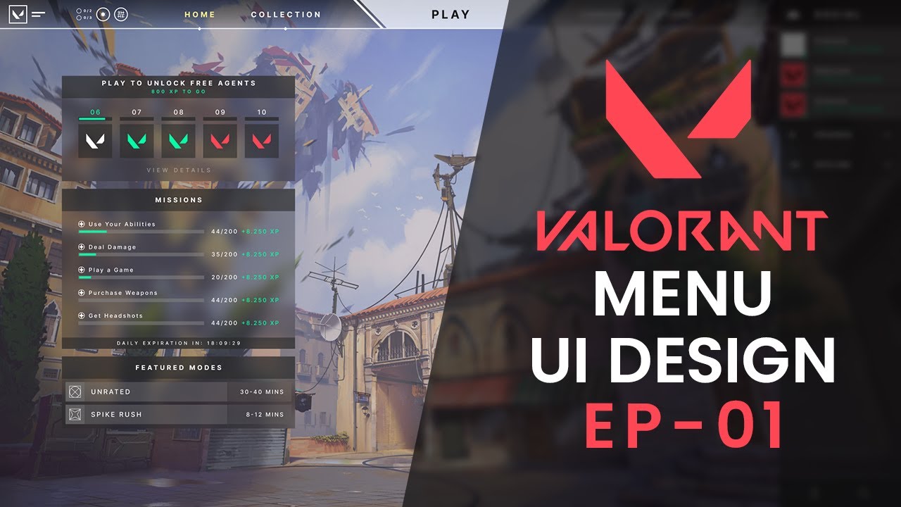 Valorant User Interface Design - Episode 01 #figma