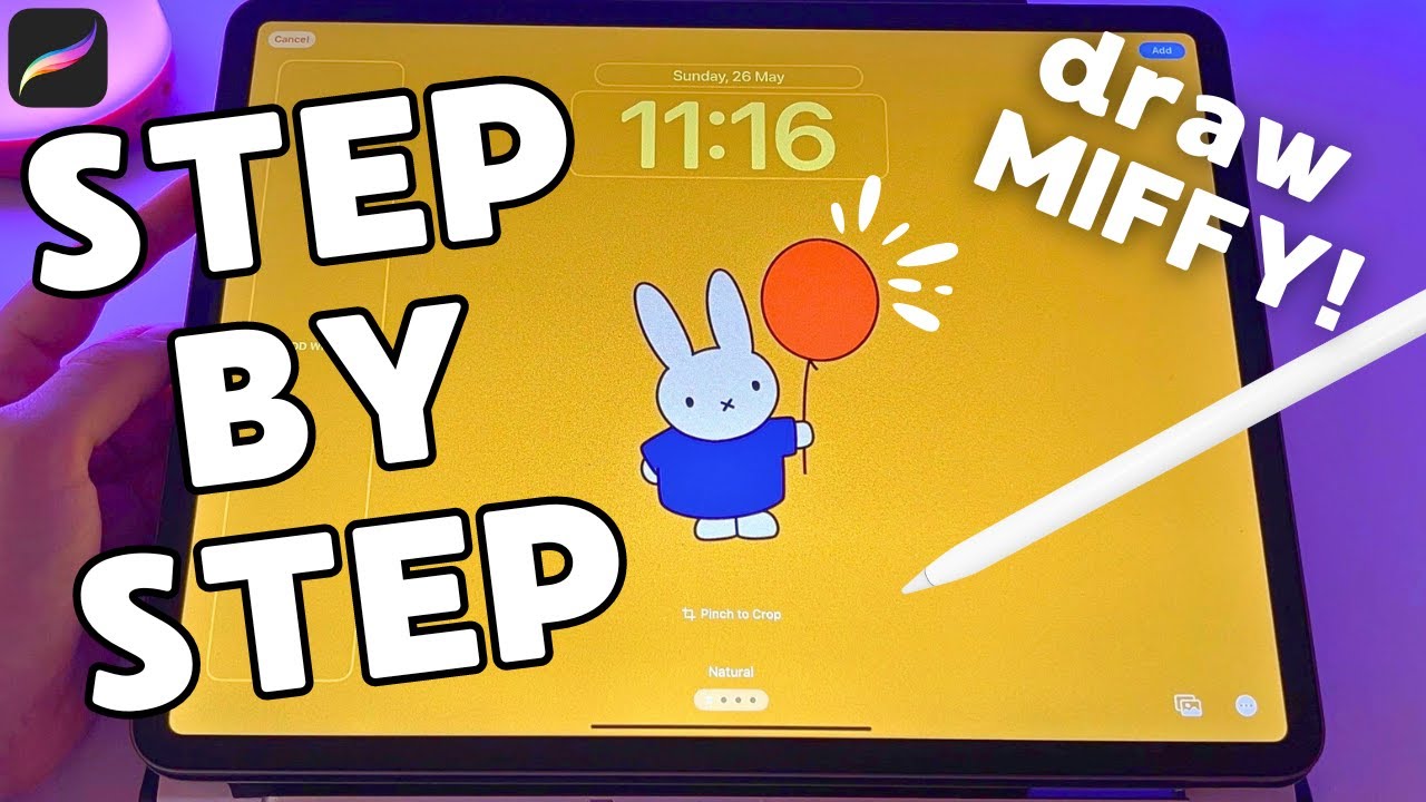 How to Draw a MIFFY IPad Background! | Easy Procreate Tutorial