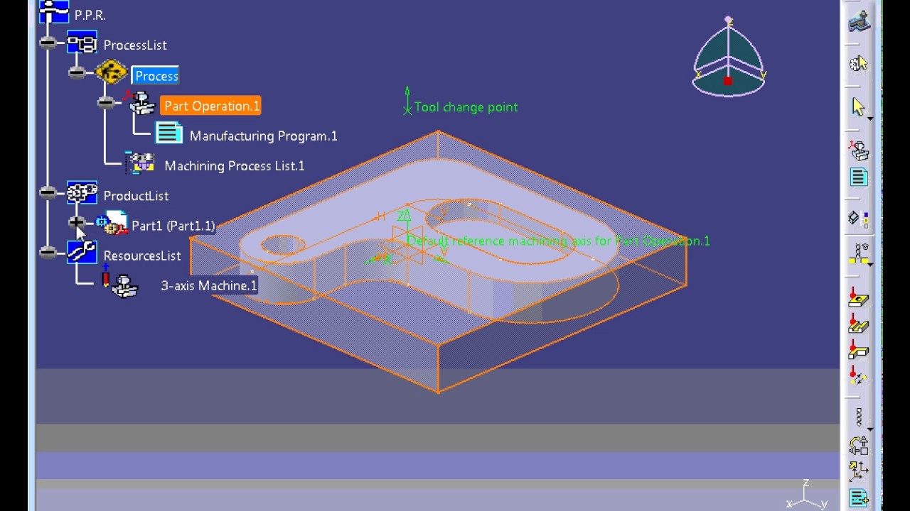 Tutorial virtual simulation of Milling machining using CATIA