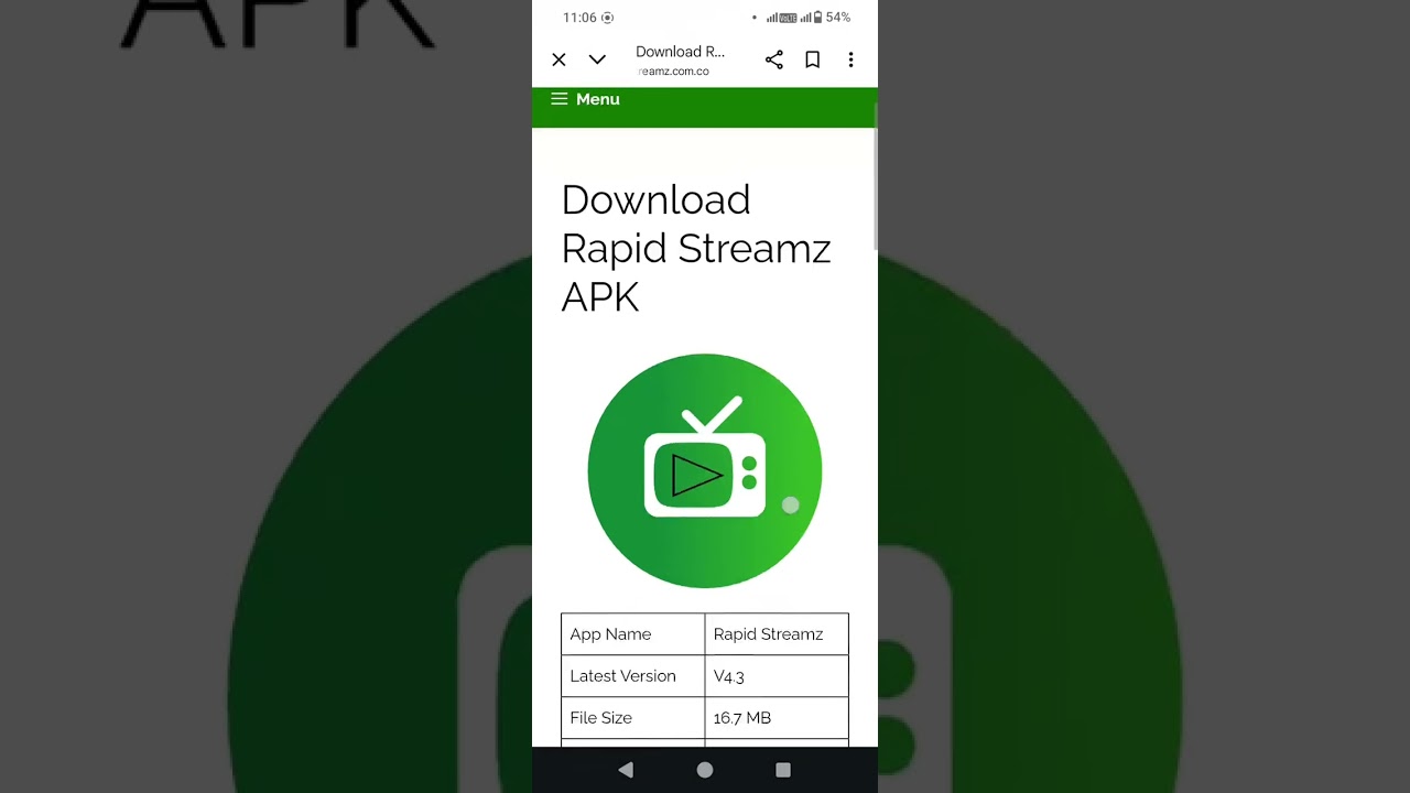HOW TO DOWNLOAD RAPID STREAMZ FOR MOBILE
