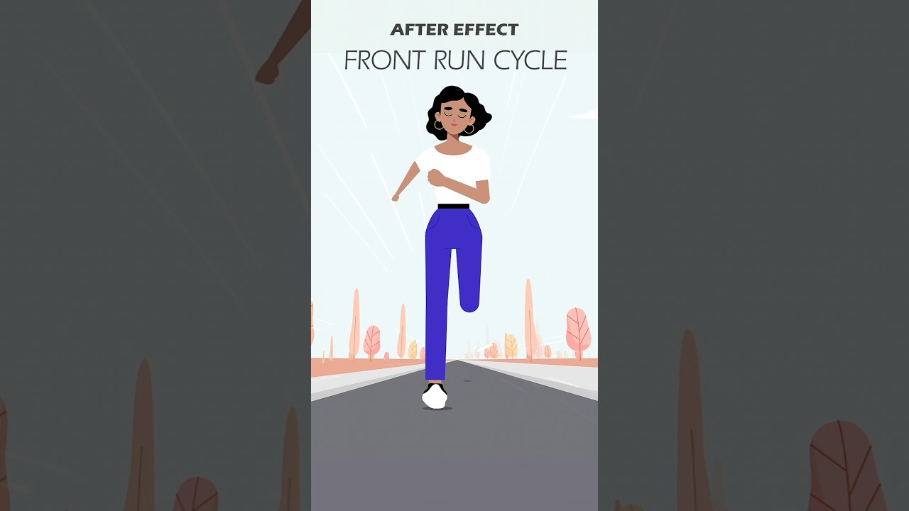 Front Run Cycle Animation #aftereffectstutorial #motiongraphics #aftereffectsanimation
