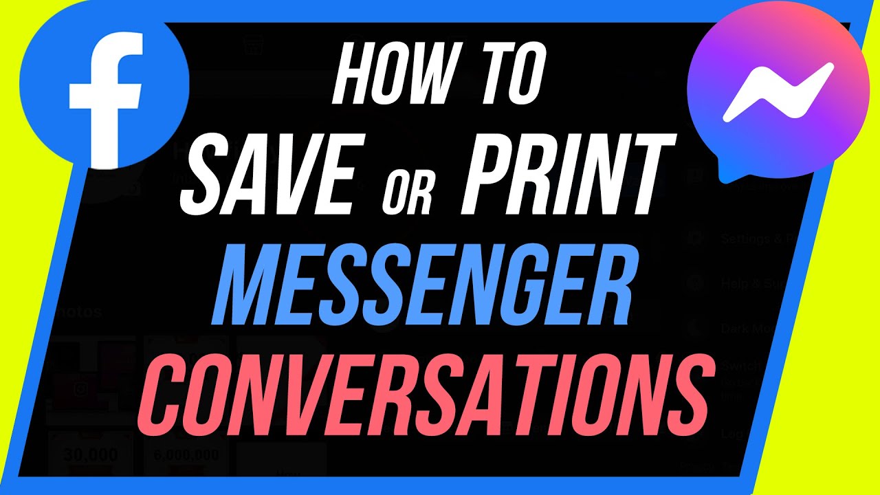 How to Save Facebook Messenger Messages as PDF