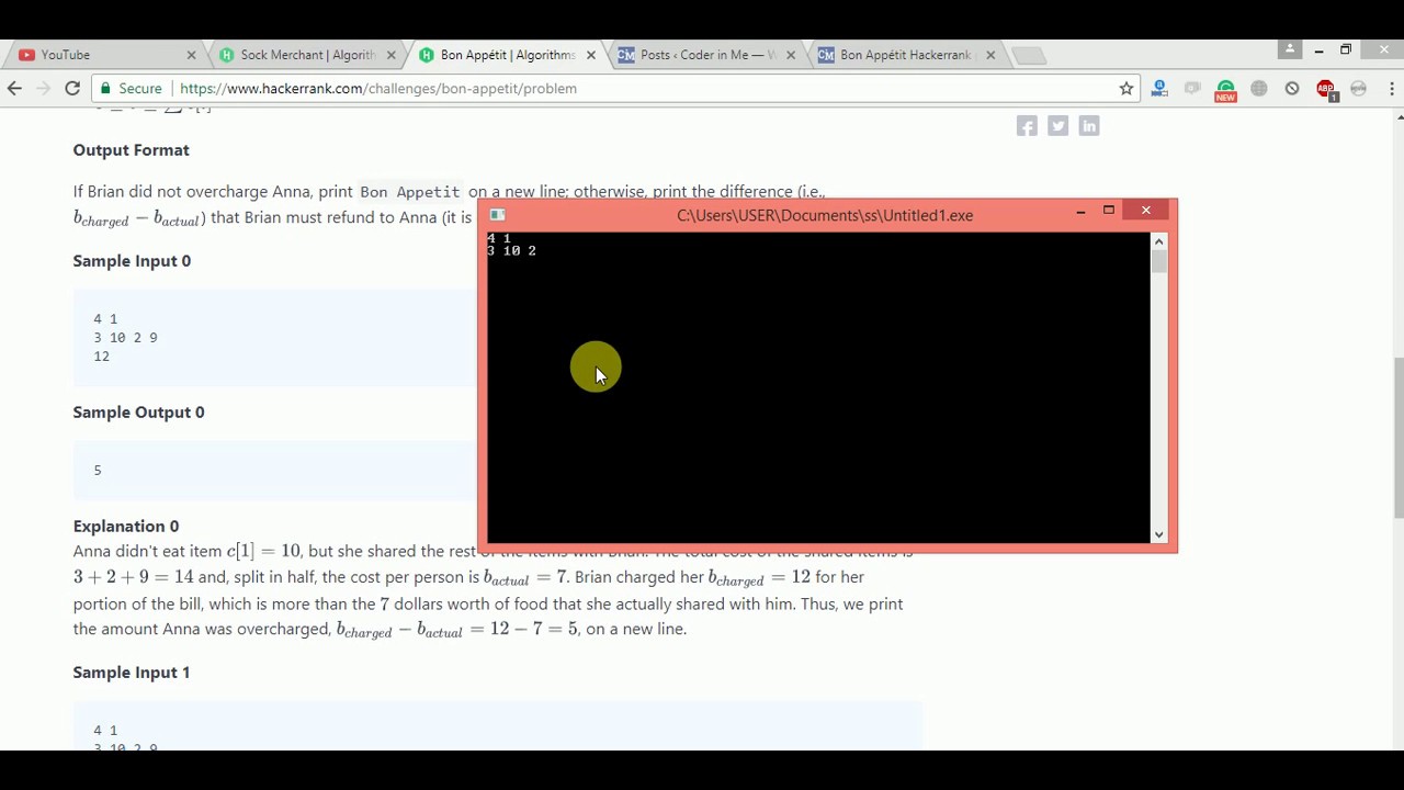 Bon Appétit Hackerrank problem solution- Coder In Me