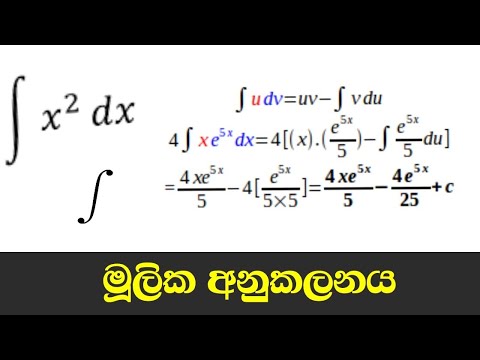Integration in sinhala | මූලික අනුකලනය