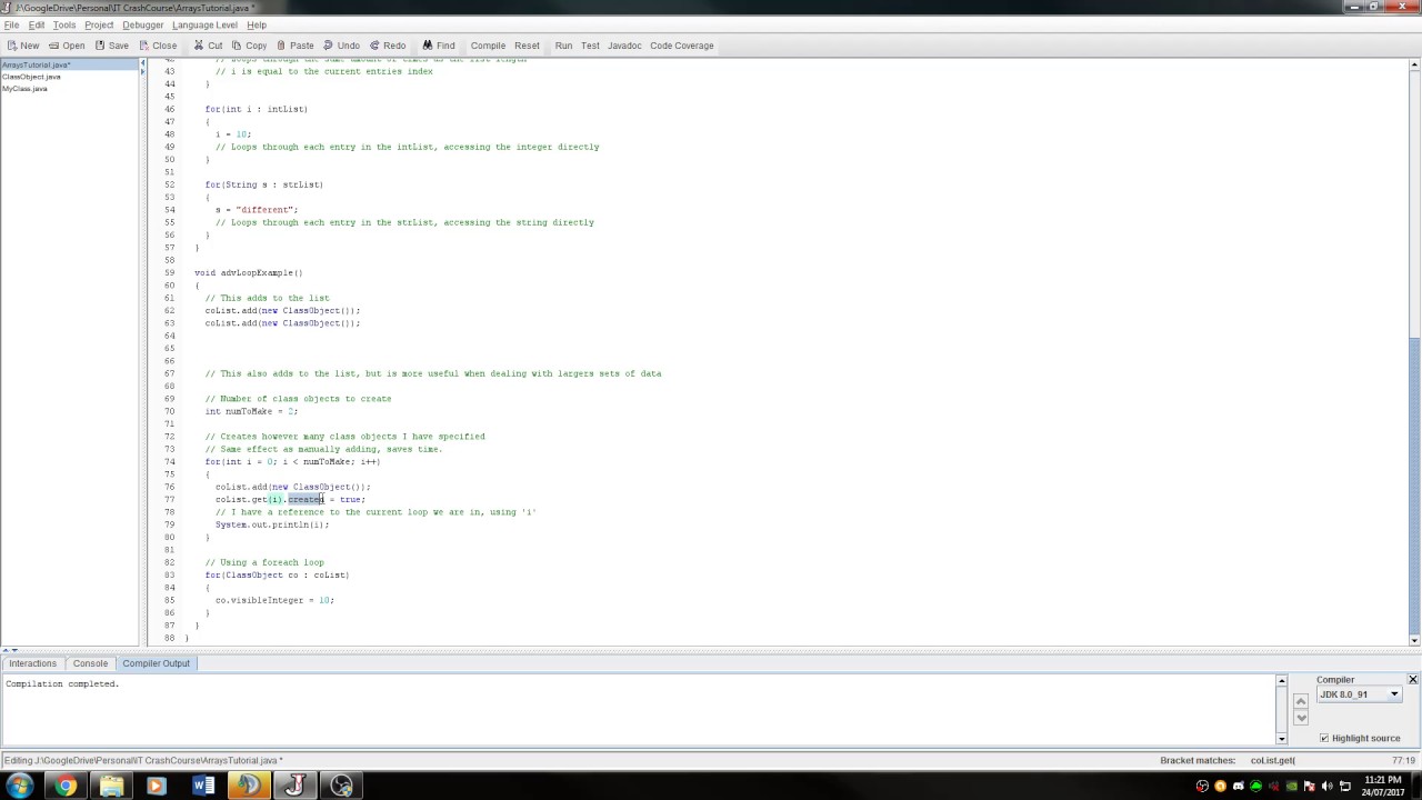 10   ArrayList with loops