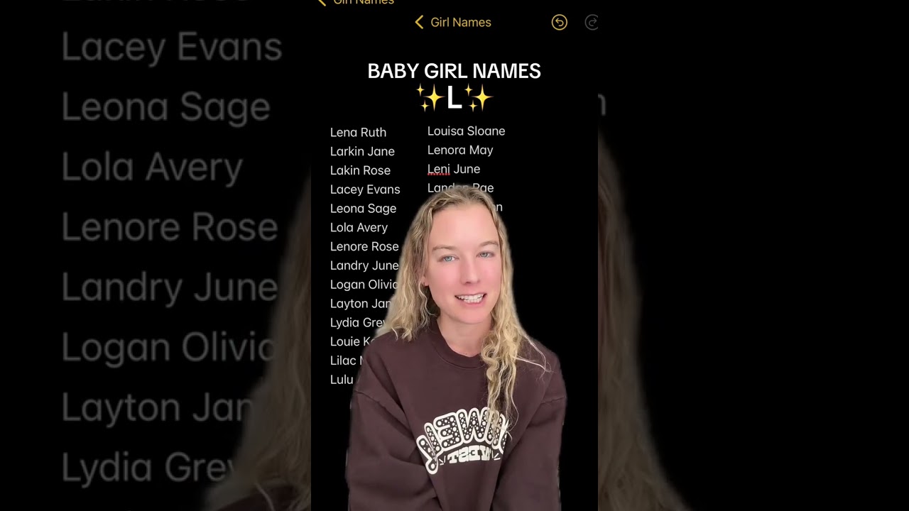 My favorite baby girl names that start with the letter L! #babynames #nameideas #babygirlnames