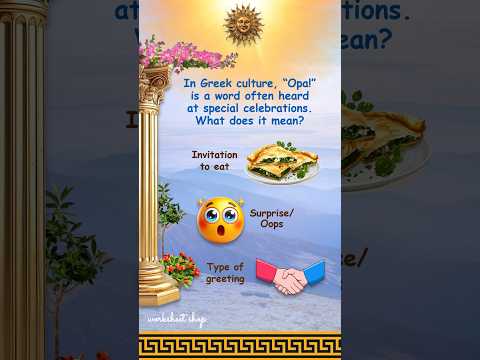 The True Meaning Of "Opa!" Play Greek History Quiz #shorts #short #greece