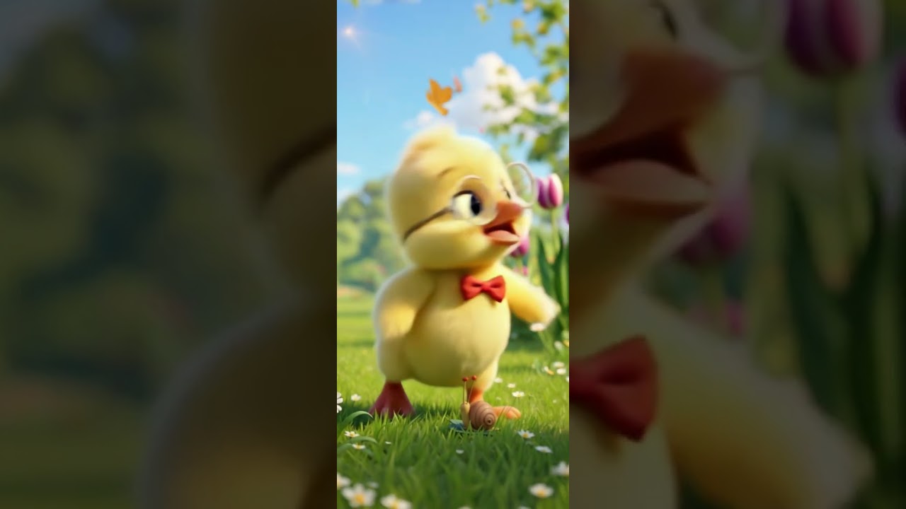 • “Baby Duckling Dancing with Glasses 🕶️🌸 | Pixar-Style Animated Video”