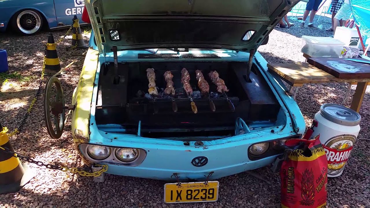 VW Brasilia Turned into Front-Grilled BBQ With Flat-4 Rotisserie ...