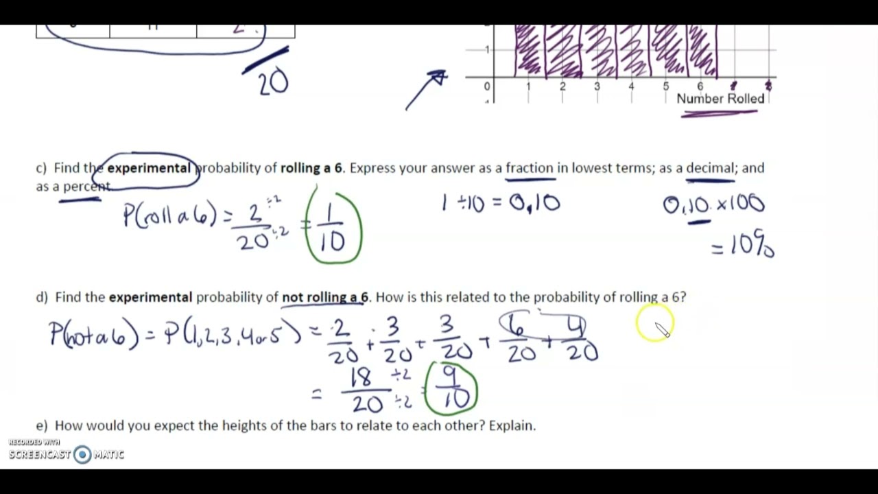 MBF3C 2.1 Experimental Probability