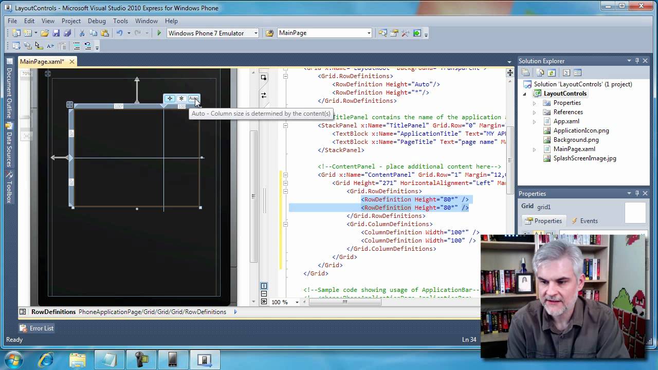 27. Silverlight Layout Controls - Day 2 - Part 10