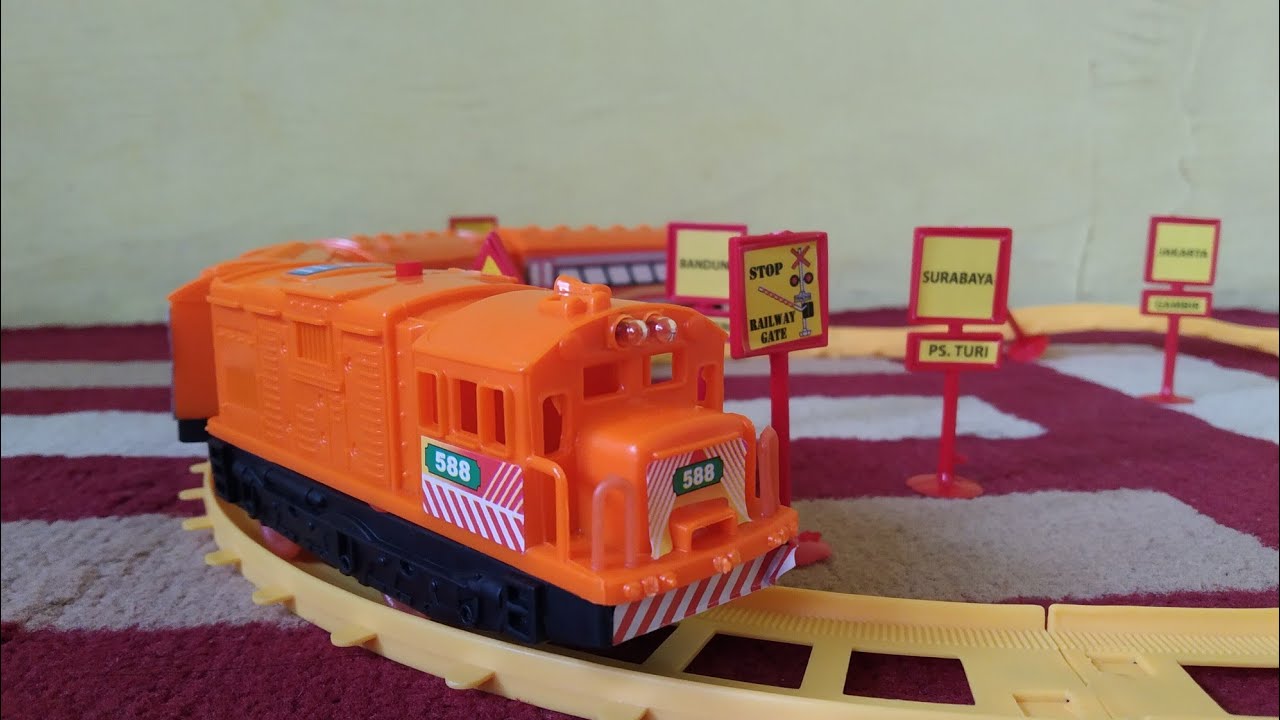 mainan kereta api multi express transportasi masal  dan cara merakitnya